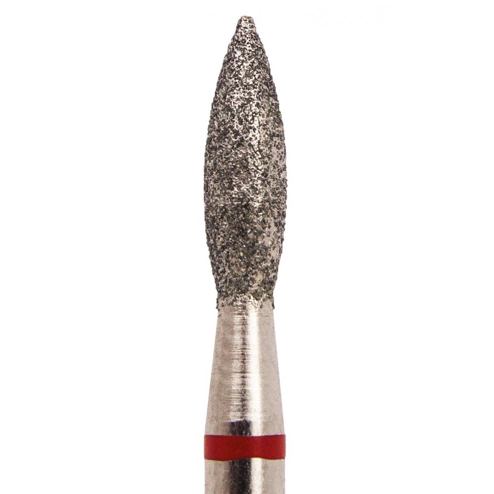 Diamond Nail Drill Bit Pointed Flame Red